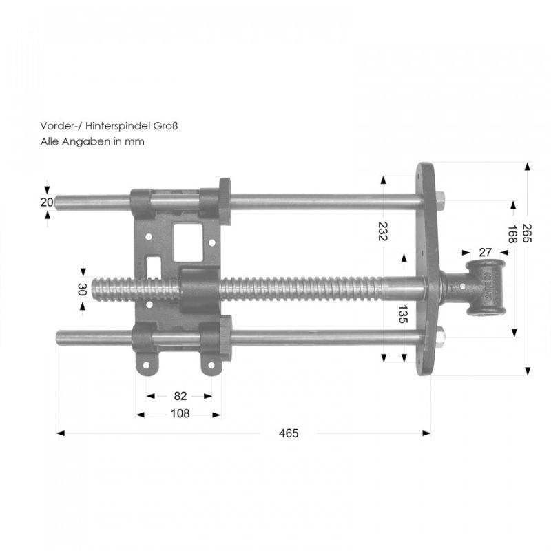 Zubehör Hobelbank - Quick Release Spindel