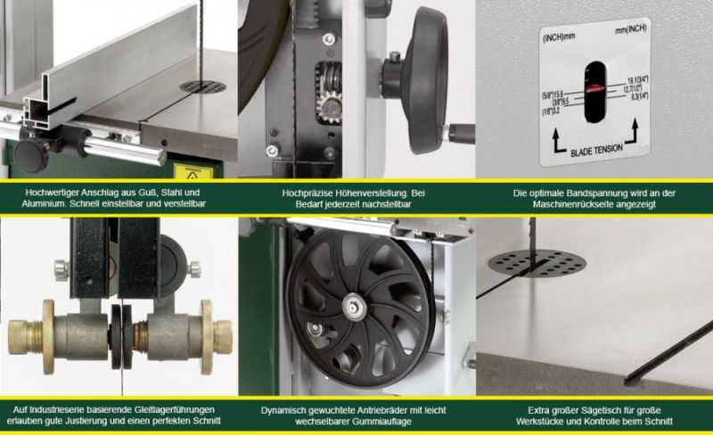 Bandsäge - Holzbandsäge Record Power BS300E - mit fahrbarem Unterbau
